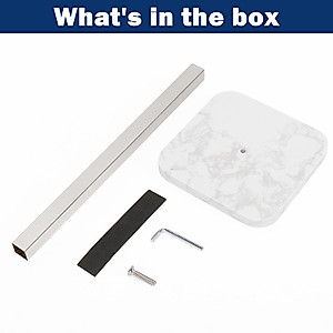 NearMoon Standing Paper Towel Holder, Stainless Steel Square Paper Towel Roll Holder with Marble Base for Bathroom Kitchen Countertop, Standard or Jumbo-Sized Roll Holder (Brushed Gold)