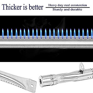 YOUFIRE Gas Burner Tubes Stainless Steel 16.5" BBQ Pipe Burners Grill Replacement Parts for North American Outdoors Models, Fits Perfect Flame Gas Grill Models