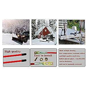 SEASAIL Snow Plow Blade Guides 27'' Extended Markers with Accessories Fit for Boss Blizzard SNO-Way Western Snow plows 62265 Red Eye Catching