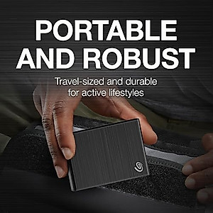 Seagate One Touch SSD 1TB External SSD Portable – Black, speeds up to 1030MB/s, 6mo Mylio Photo+ subscription, 6mo Dropbox Backup Plan​ and Rescue Services (STKG1000400)