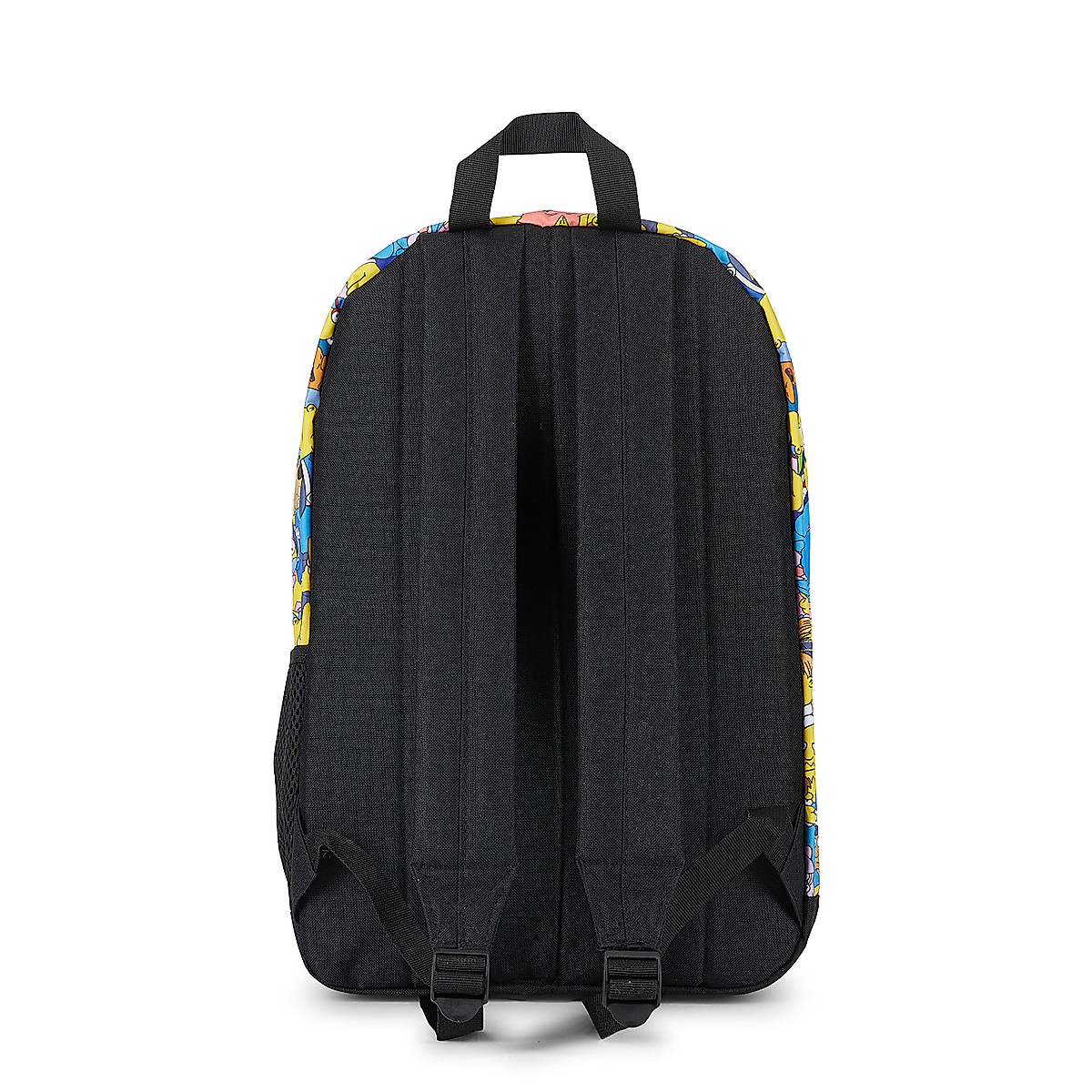 The Simpsons Homer Allover Backpack - The Simpsons Krusty The Clown, Homer, Bart and Lisa Bookbag - Knapsack for All (Yellow)