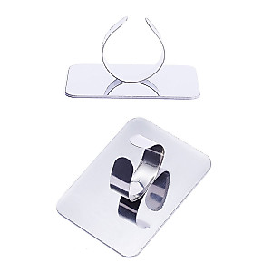 Frcolor 2PCS Nail Art Palette Stainless Steel Makeup Mixing Palette Ring Nail DIY Art Design Paint Color Mixing Palette Metal Tool