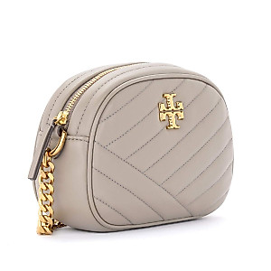 Tory Burch Tory Burch Kira Small Chevron Shoulder Bag In Gray Quilted Leather Grey