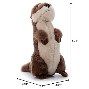 The Petting Zoo River Otter Stuffed Animal Standing, Gifts for Kids, Wild Onez Zoo Animals, River Otter Plush Toy 10 inches