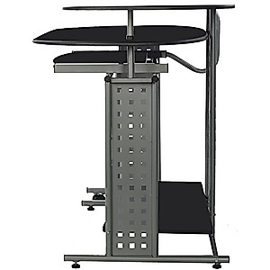 OneSpace Regallo Expandable L Computer Desk, Black