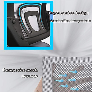 Set of 2 Ergonomic Office Chair Cheap Desk Chair Mesh Executive Computer Chair Lumbar Support for Women, Men White