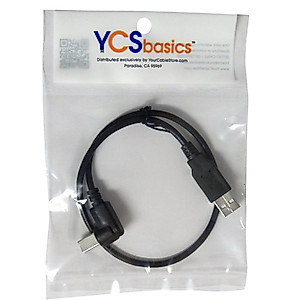 YCS basics 18 inch USB 2.0 Right Angle Printer/Scanner Cable