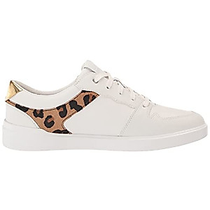 Cole Haan womens Grand Crosscourt Mdrn Tennis Sneaker, White/Ocelot/Metallic Gold, 8.5 US