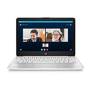 HP Stream 11-inch HD Laptop, Intel Celeron N4000, 4 GB RAM, 32 GB eMMC, Intel UHD, Windows 10 Home in S Mode (11-ak0020nr, Diamond White) (Renewed)