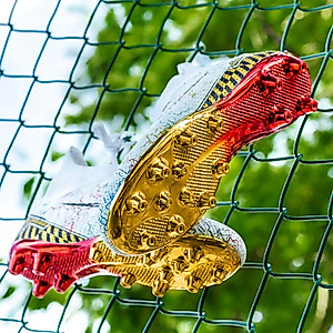 HESBITEUL Mens Soccer Cleats Football Boots Spikes Shoes High-Top Unisex Outdoor Indoor Training Athletic Sneaker