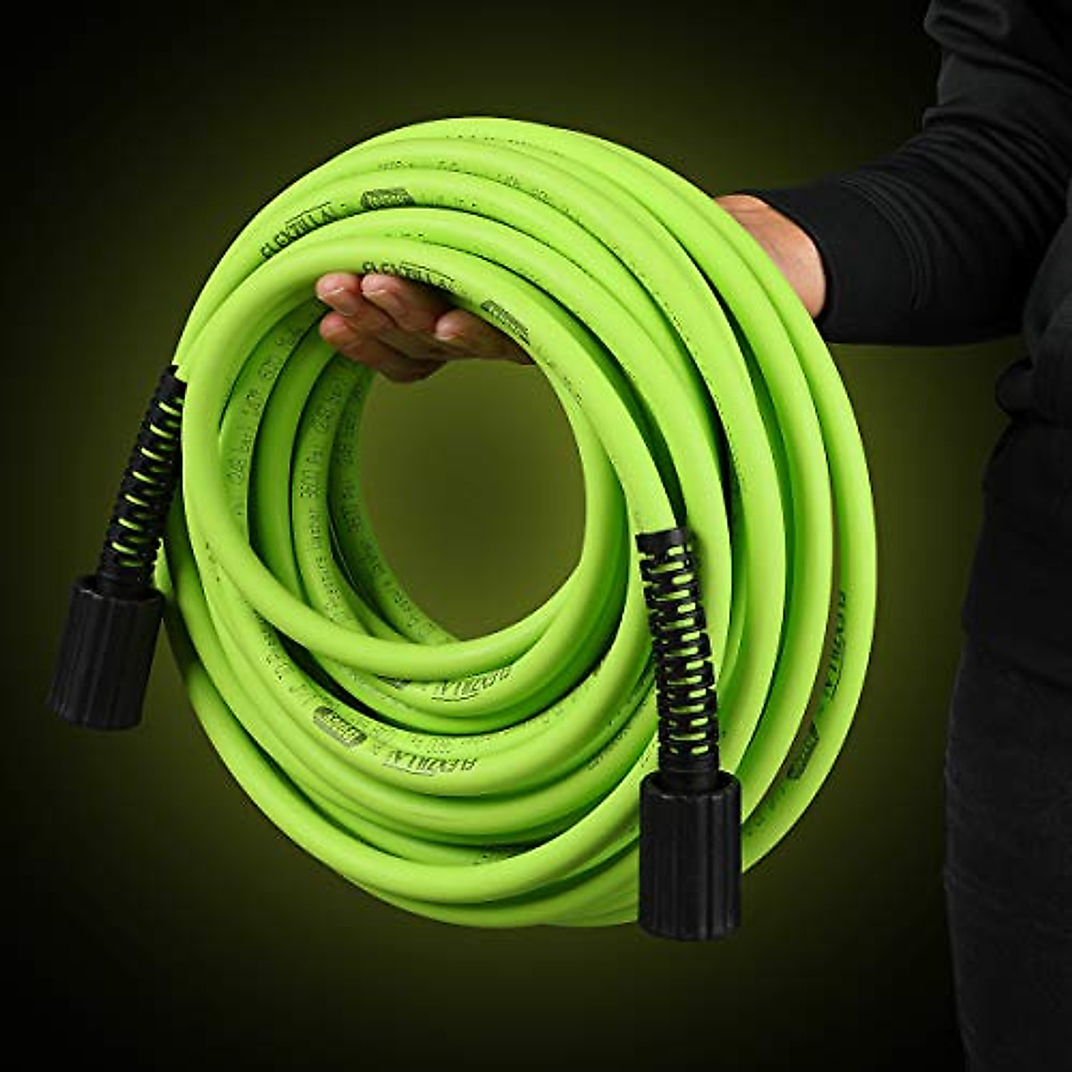 Flexzilla Pressure Washer Hose with M22 Fittings, 1/4 in. x 50 ft., ZillaGreen - HFZPW3450M-E