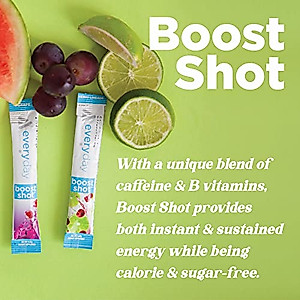 TransformHQ Boost Shot Powder Drink Stick Packets, Orange Blast, 7 Pack, Energy Supplements for Women & Men, with Caffeine, Vitamin B12, B9, B6 & B3