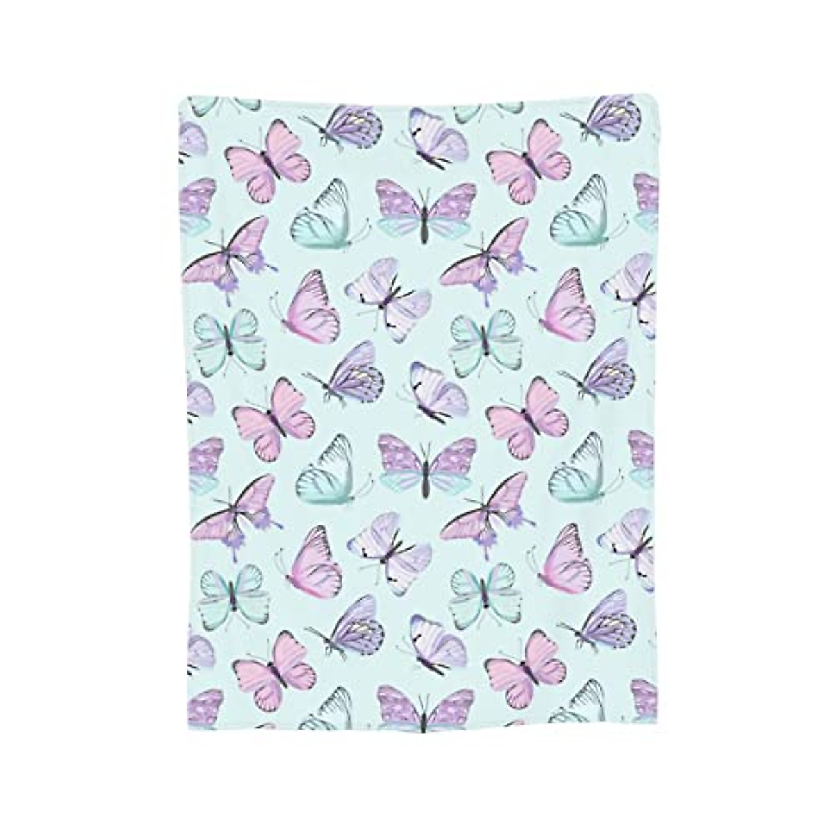 Butterfly Blanket Soft Fleece Throw Blanket Cozy Fuzzy Warm Flannel Blankets for Women Men Kids for Couch Bed Sofa All Season Gift 50"X40"