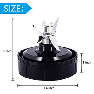 AxPower 2 Packs Extractor Blades Replacement Part for Ninjia 16 oz Blender Cup 6 Fins Blender Blade Compatible with Nutri Ninja BL660 BL663 BL663CO BL740 BL770 BL771 BL773Co BL780