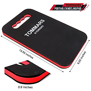 TOMMARS Thick Kneeling Pad 0.9 inch, kneeling pad for mechanic automotive kneeling pad foam kneeling pad Waterproof Anti-Fatigue with Handle