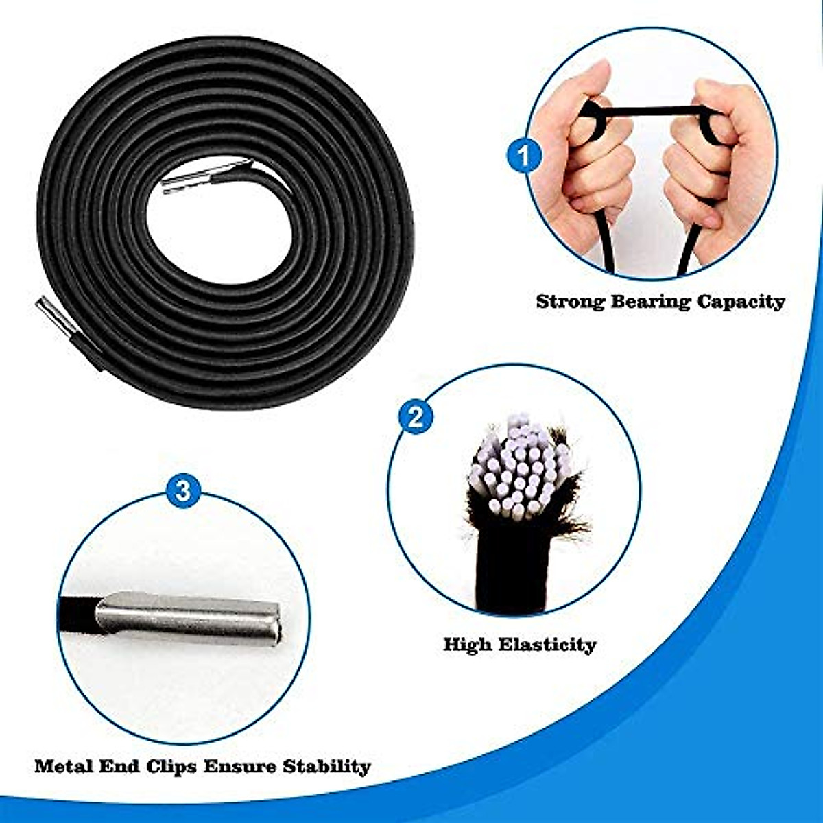 Gravity Chair Replacement Fabric with Bungee Cord Kit, Repair Cloth with Lace for Anti-Gravity Lounge, Mesh Part for Patio Sling Folding Recliner Couch Outdoor Pool Lawn