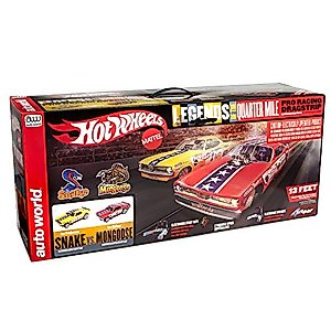 Hot Wheels Slot Car Racing Set - Snake v. Mongoose - 13 Foot Slot Race Track by Auto World
