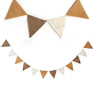 Glaciart One Felt Bunting Banner – Pre- Assembled & Tangle-Free – Party Pennant Banner Decoration for Baby Nursery, Kids Room or Bedroom - Summer, Christmas, Easter & Spring - Home Décor – 5.5ft