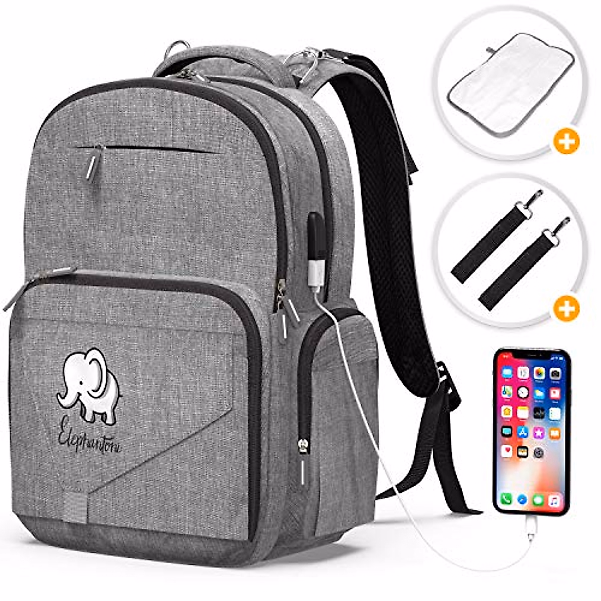 Diaper Bag Backpack Baby Bag - Large Diaper Backpack for Mom Dad, Unisex Bag