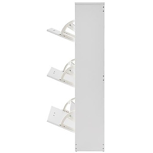 VEVOR Shoe Cabinet with 3 Flip Drawers, Shoe Storage Cabinet for Entryway, Free Standing Shoe Storage Organizer with Side Hooks for Heels, Boots, Slippers in Hallway, Living Room