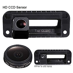 HDMEU HD Color CCD Waterproof Vehicle Car Rear View Backup Camera, 170° Viewing Angle Reversing Camera for Mercedes Benz W204 S204 C Class W212 C180 C200 C260 C300