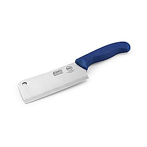 Hoffritz Commercial German Steel Cleaver Knife with Non-Slip Handle for Home and Professional Use, 6-Inch, Navy