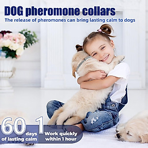 Calming Collar for Dogs 4 Packs,Dog Calming Collar,Pheromone Collar for Dogs,Relief Anxiety Stress Separation,Lasts 60 Days,25 Inches Size Flexible Adjustable, for All Small Medium and Large Dog