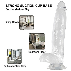 Super Soft Flexible Silicone Suction Cup Realistic Classic Wand-10.4 Inch, The Best Choice for Couples Holiday Relaxation