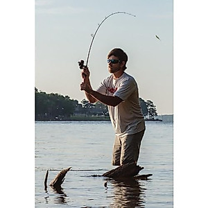 Ugly Stik 6’6” Carbon Spinning Rod, One Piece Spinning Rod, 6-12lb Line Rating, Medium Rod Power, Fast Action, 1/8-1/2 oz. Lure Rating,Red/Black
