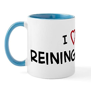 CafePress I Love Reining Horse Mug Ceramic Coffee Mug, Tea Cup 11 oz
