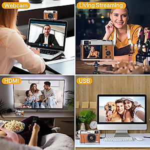 4K Digital Cameras for Photography - 48MP Autofocus Point and Shoot Digital Cameras with 32GB SD Card | Anti-Shake Vlogging Camera 16X Zoom Small Digital Camera for Beginner