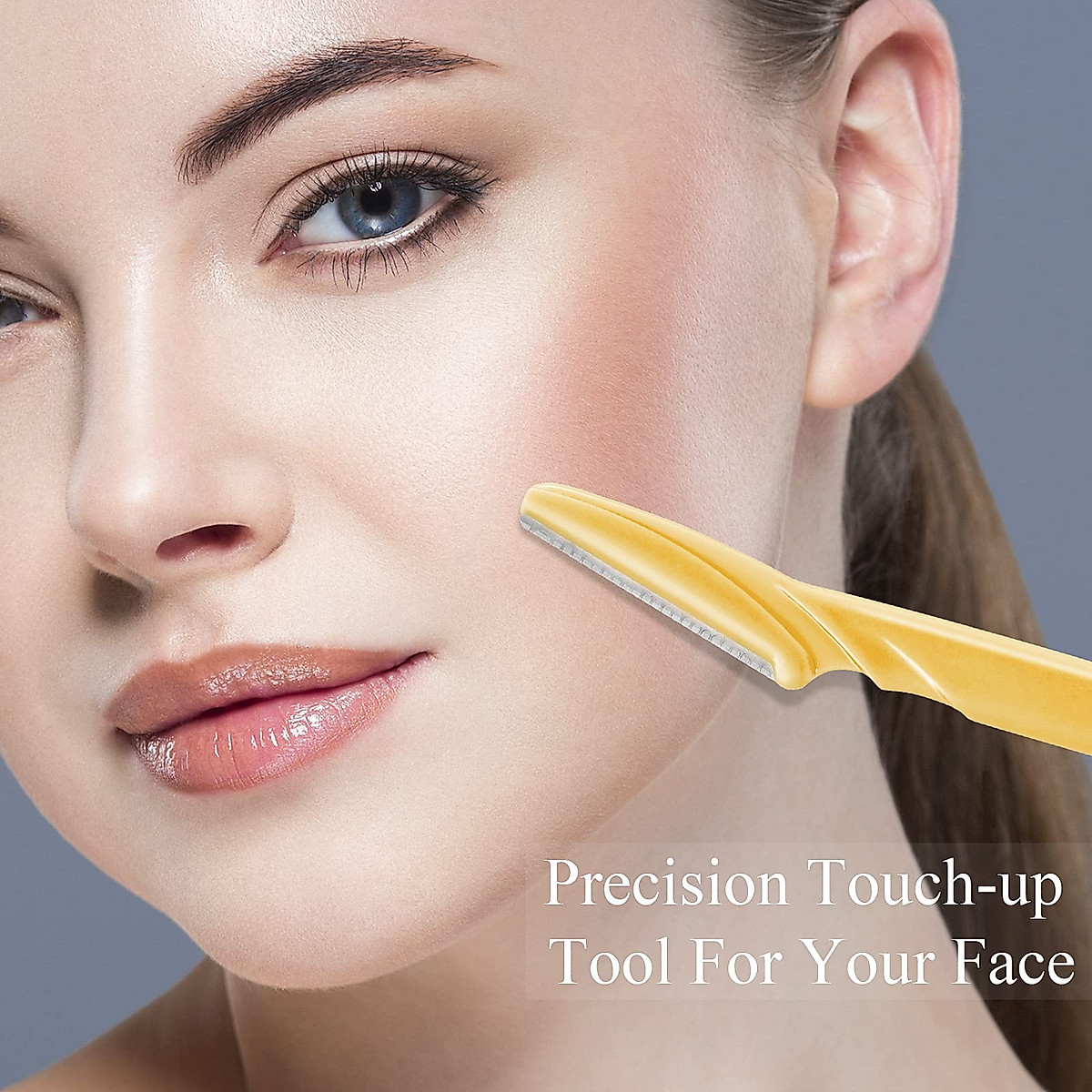 96 Pcs Eyebrow Razors Shavers Trimmers for Women Dermaplane Razor Facial Razors Shavers Facial Hair Removal for Women Exfoliating Dermaplaning Tool for Face with Precise Cover for Makeup Care Tools