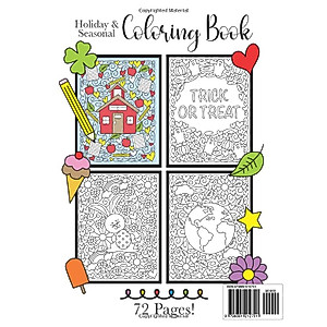 Holiday and Seasonal Classroom Coloring Book: For Brain Breaks, Stress Relief, and Fun the Entire School Year