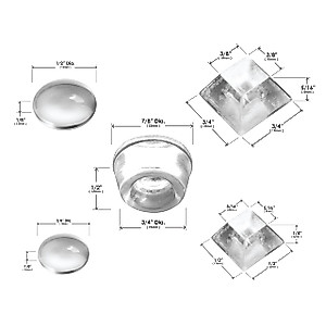 Slipstick Premium Adhesive Clear Bumper Pads 48 Piece Variety Pack, Round and Square Rubber Feet for Electronics, Cutting Boards, Cabinet Stoppers, Drawers, Furniture, Noise Damper Surface Protectors