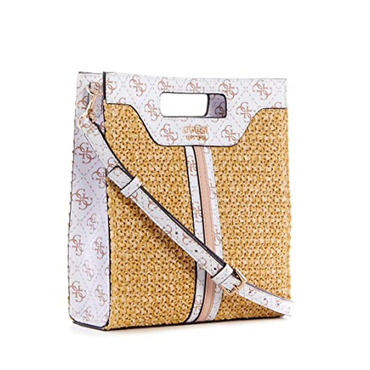 GUESS US Kasinta Raffia Mini Cutout Tote
