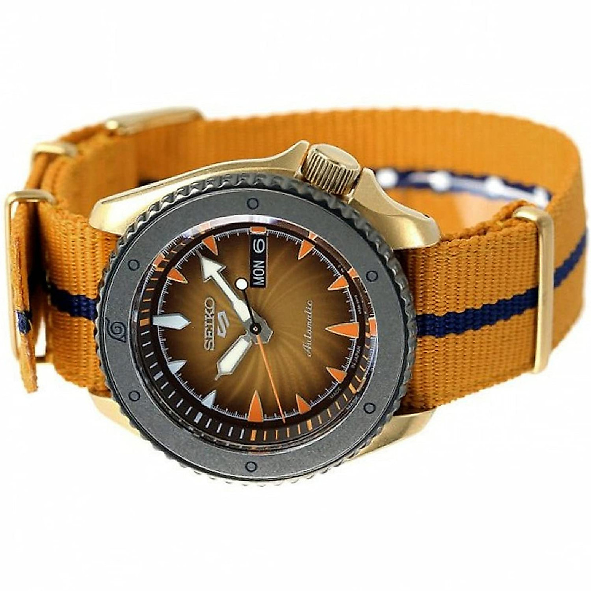 Seiko 5 Sports Boruto & Naruto Automatic Orange Dial Watch SRPF70K1