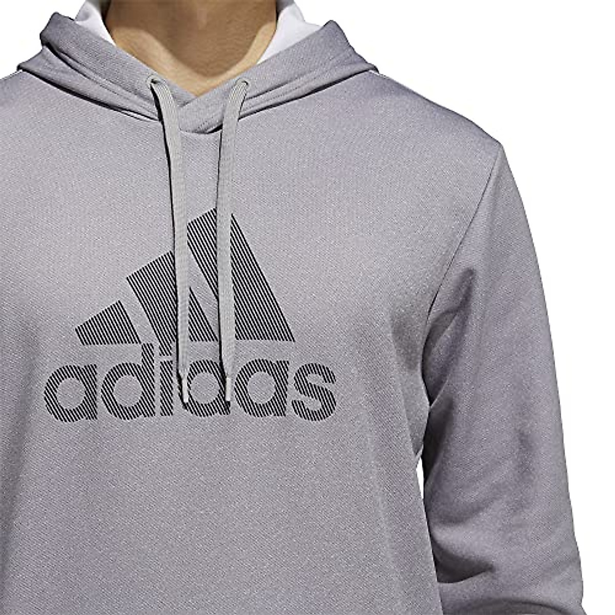 adidas Men's Game and Go Pullover Hoodie, Grey/Solid Grey, Medium