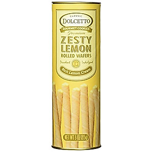 Dolcetto Zesty Lemon Rolled Wafers