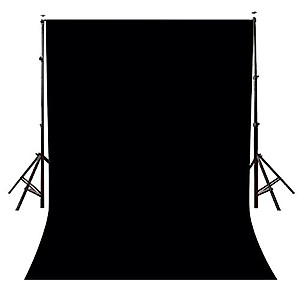 LYLYCTY County Background 5x7ft Non-Woven Fabric Solid Color Black Screen Photo Backdrop Studio Photography Props LY062