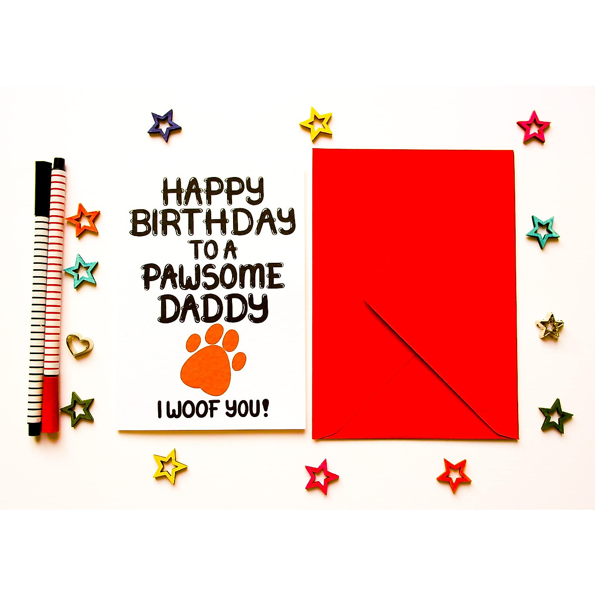 Pawsome Daddy Birthday, Dog Dad Birthday Card, Cute Birthday Card For A Dog Daddy From Dog, Pet Owner Fur Baby