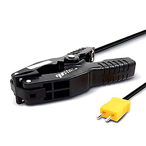 PerfectPrime TL0005, Pipe Clamp Temperature Flat Lead for K-Type Probe Thermocouple Sensor in Temperature Range From -40~200°C/393°F