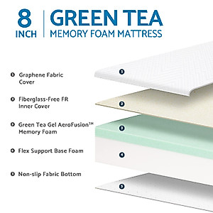 LIFERECORD 8 inch King Mattress in a Box, Gel Memory Foam Mattresses Made in USA for King Bed, Medium Firm, White