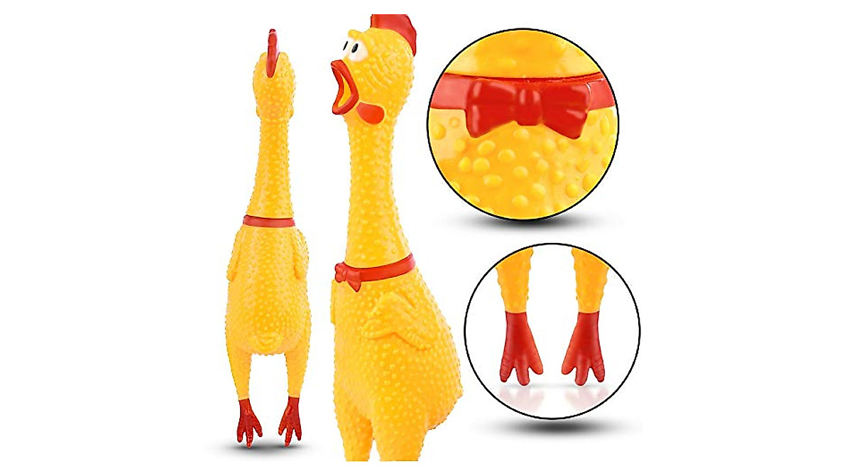 POPLAY Rubber Chicken/Squeeze Chicken, Prank Novelty Toy Keep Your ...