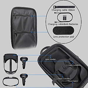 Oriolus Hard Case for Oculus Quest All-in-one VR Gaming Headset and Controllers Accessories Carrying Bag (Orange)