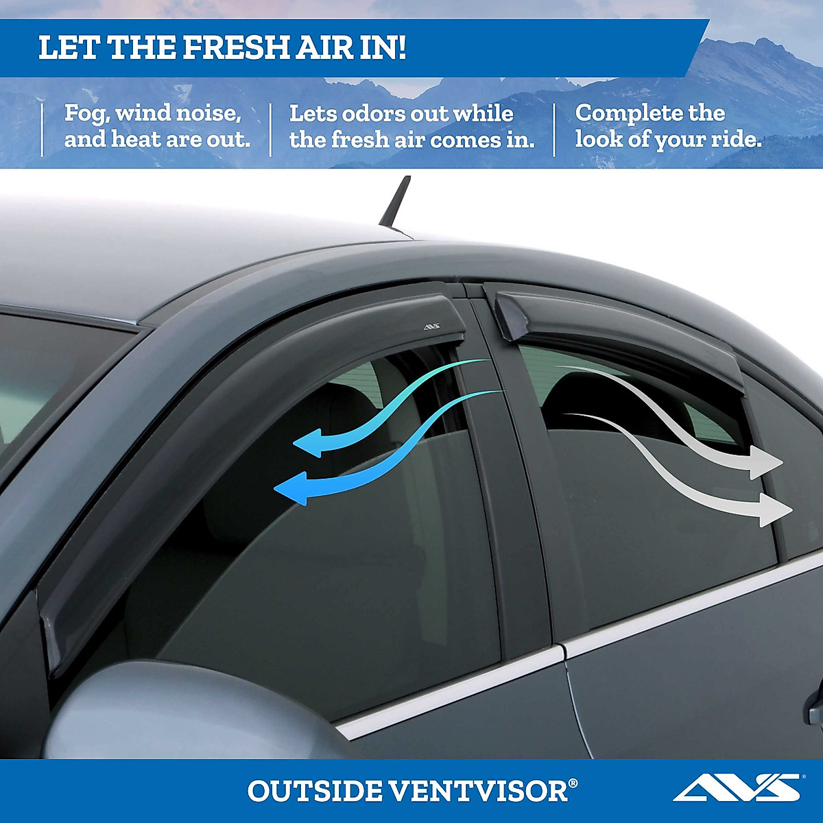 Auto Ventshade [AVS] Rear Ventvisor - Smoke Color | 15025 | Fits 1999 - 2016 Ford F-350/F-450/F-550 Super Duty SuperCrew