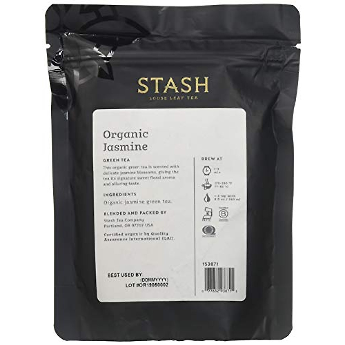 Stash Tea Organic Jasmine Green Premium Loose Leaf Tea, 3.5 Ounce