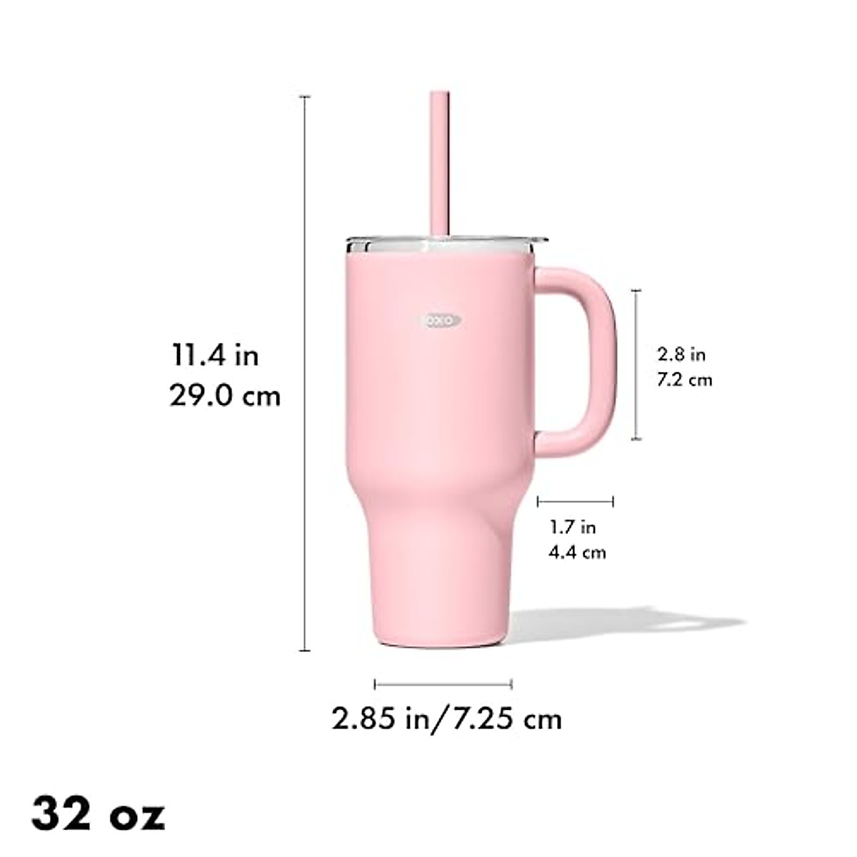 OXO Strive XL Tumbler with Handle – 32 oz. – Rose Quartz