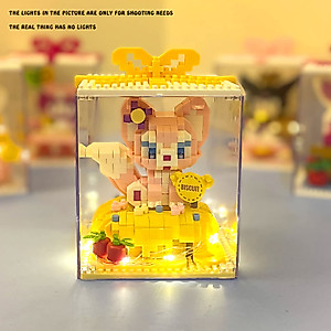 Building Blocks Street View Cute Cartoon Building Sets Toys Micro Building Dust-Proof Included Pet Blocks Kit for Age 6-12 (Petit Cake)