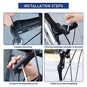 ZUKKA Quill Stem Adjustable 22.2 mm Alloy Alum 110mm Bike Handlebar Riser Extension for Mountain Road Bicycles