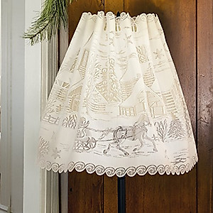 Heritage Lace White Sleigh Ride 60" X 20" 4-Way Mantle Scarf